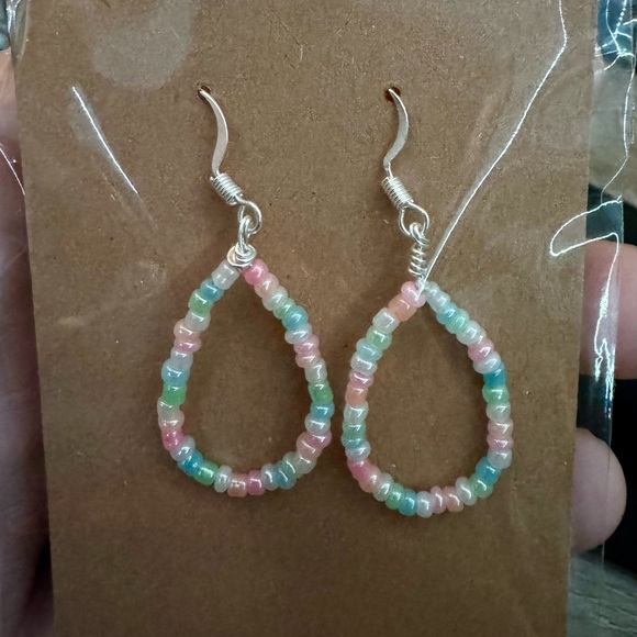 Hand Crafted | Jewelry | Handmade Pastel Seed Bead Earrings | Poshmark
